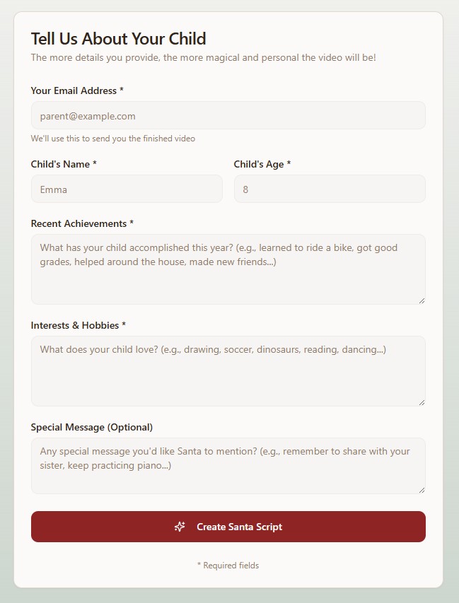 Magic Santa AI - Personalized Christmas Videos for Kids